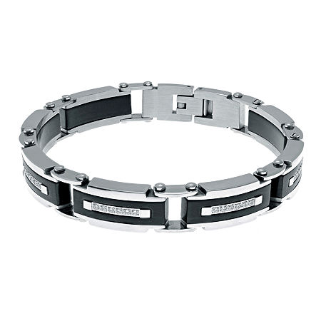 Click here for Mens Cubic Zirconia Two-Tone Stainless Steel Chain... prices