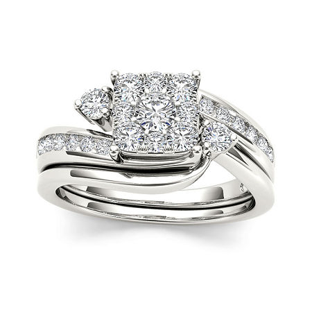 Click here for 3/4 CT.T.W. Natural Diamond 10K White Gold Bridal... prices