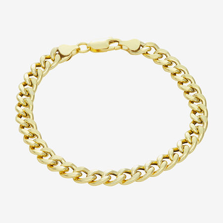 Click here for Made In Italy Mens 14K Gold Over Silver 8 Inch Hol... prices