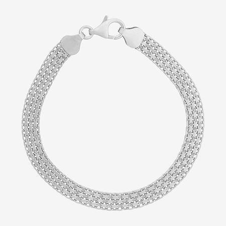Click here for Made In Italy Womens Sterling Silver 7.25 Inch Sol... prices
