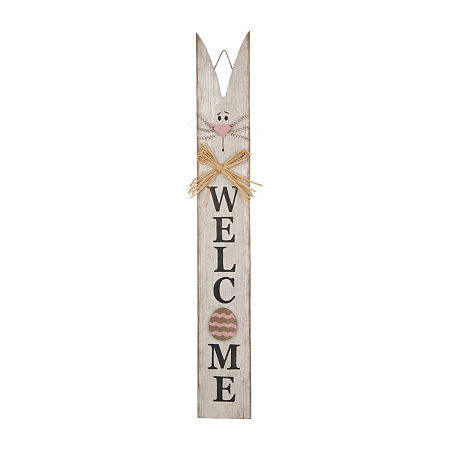Click here for Glitzhome 42h Wooden Easter Welcome Porch Sign Eas... prices