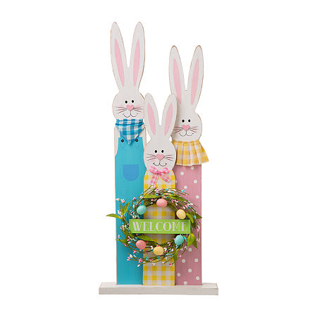 Click here for Glitzhome 30 Easter Bunny Family Standing Decor  O... prices