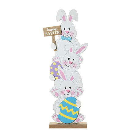 Click here for Glitzhome 30.75 Easter Bunny Porch Decor  One Size... prices
