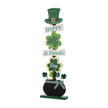 Click here for Glitzhome 42 St. Patricks Shamrocks Porch Decor  O... prices