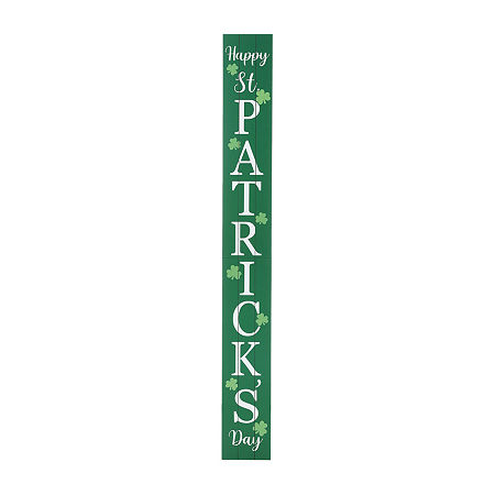Glitzhome 60 Wooden St. Patricks Porch Sign - Green