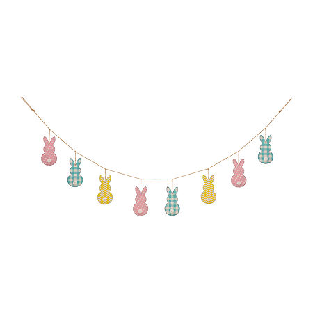 Click here for Glitzhome 6 Easter Metal Bunny Garland  One Size... prices