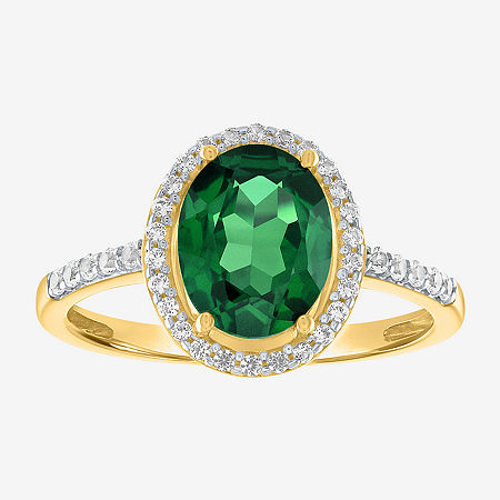 Click here for Womens Lab Created Green Emerald 10K Gold Cocktail... prices