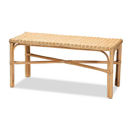 Click here for Cacaban Rattan Bench  One Size  White prices