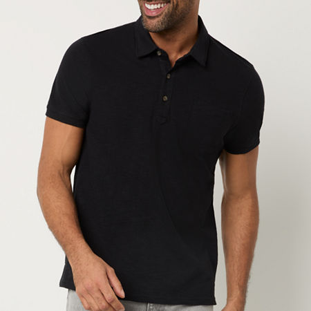 Click here for mutual weave Mens Regular Fit Short Sleeve Slub Po... prices