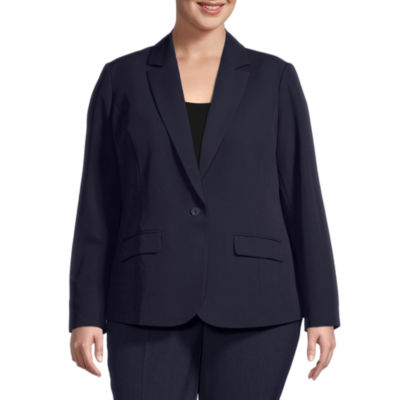 Liz Claiborne Womens Regular Fit Blazer-Plus - JCPenney