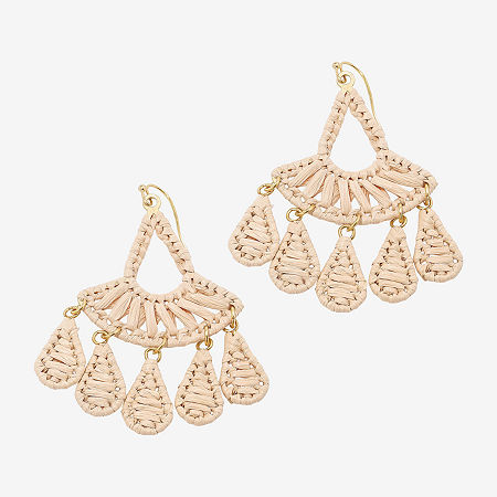 Click here for Bijoux Bar Raffia Womens Drop Earrings  One Size... prices