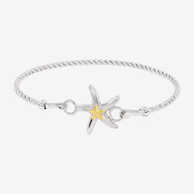 Silver Reflections Starfish Womens Pure Silver Over Brass Bangle ...