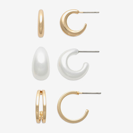 Click here for Mixit Womens Simulated Pearl Hypoallergenic 3 Pair... prices
