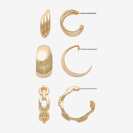 Click here for Mixit Womens Hypoallergenic 3 Pair Earring Set  On... prices