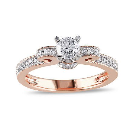Click here for 1/2 CT.T.W. Natural Diamond 14K Rose Gold Engageme... prices