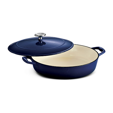 Tramontina Bestow 4-Quart Cast Iron Enameled Braiser with Lid - Navy