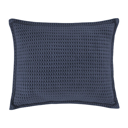 White Sand Pebble Beach Honeycomb Sham  Standard - Indigo