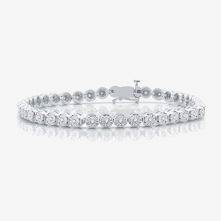 Click here for 1/2 CT.T.W. Natural Diamond Sterling SIlver Bracel... prices