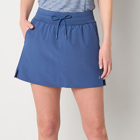 Click here for Xersion Womens Mid Rise Woven Skort  Medium  Blue prices