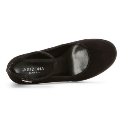 Arizona Jean Co Womens Henri Round Closed Toe Stacked Heel Pumps, Color ...