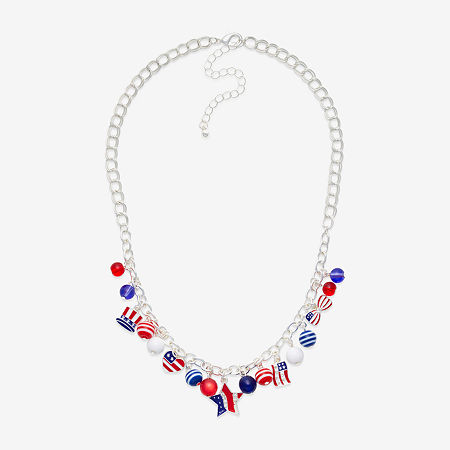 Click here for Mixit Patriotic Usa Charm Womens Multi Color 19 In... prices