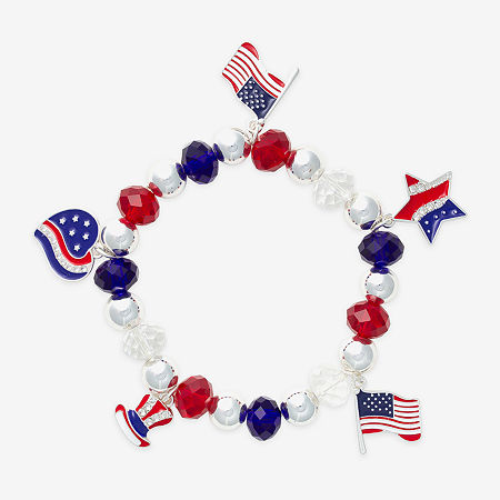 Click here for Mixit Patriotic Usa Flag Womens Heart Star Charm B... prices