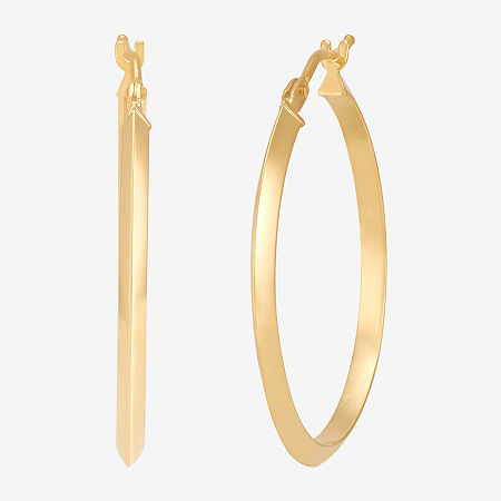 Click here for Made in Italy Womens 10K Gold Oval Hoop Earrings... prices