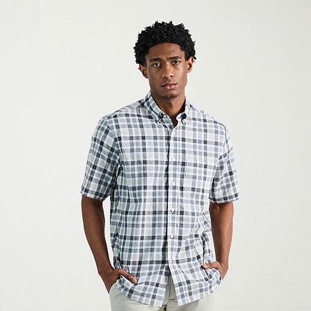 Click here for Haggar Life Khaki Mens Short Sleeve Regular Fit Bu... prices