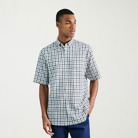 Click here for Haggar Life Khaki Mens Short Sleeve Regular Fit Bu... prices