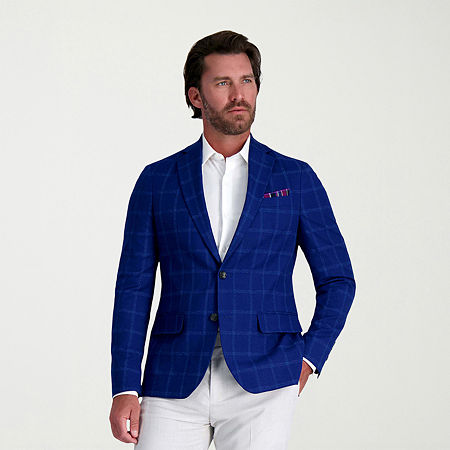 Click here for Haggar Slub Windowpane Mens Plaid Stretch Fabric S... prices