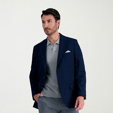 Click here for Haggar JMH Tailored Tonal Plaid Mens Stretch Fabri... prices