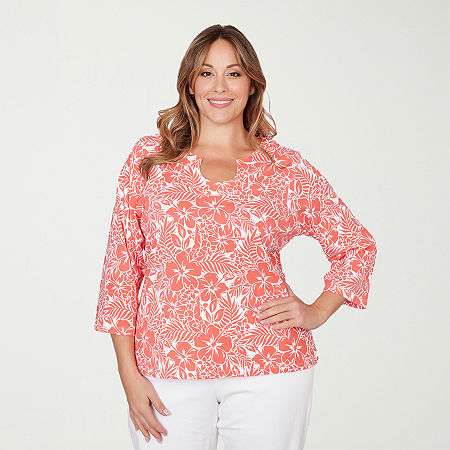 Click here for Hearts Of Palm Plus Size Printed Stretch Jersey Ho... prices