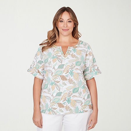 Click here for Hearts Of Palm Plus Size Printed Elbow Sleeve Band... prices