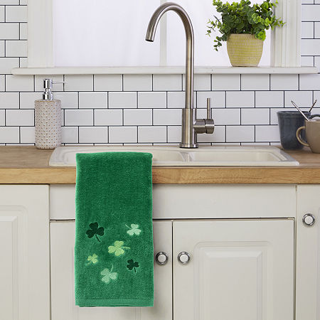 Click here for Saturday Knight Tossed Shamrocks 2-pc. Hand Towel... prices