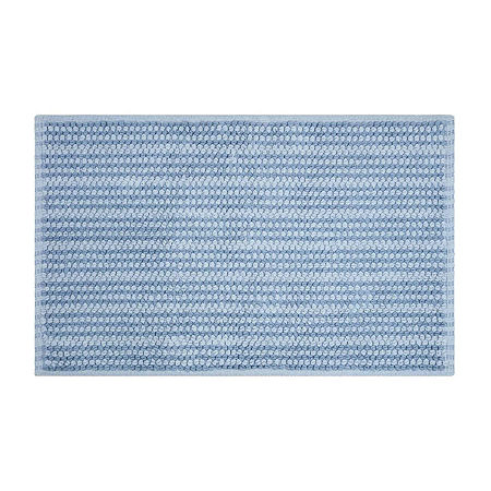 Click here for Martex Contrast Stripe Bath Rug  One Size  Blue prices