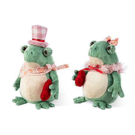Click here for Glitzhome Frog Couple Valentines Day Figurine  One... prices