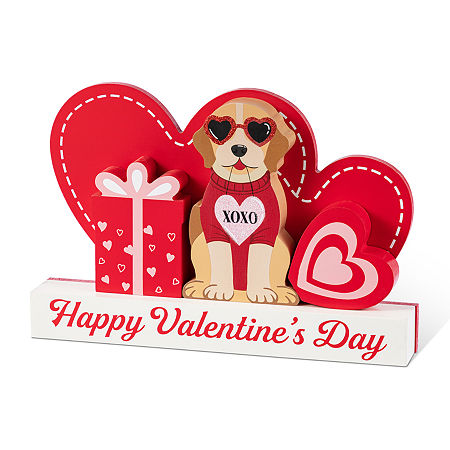 Click here for Glitzhome 12 Wooden Block Valentines Day Tabletop... prices