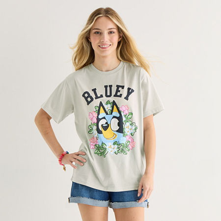 Click here for Bluey Boyfriend Tee Womens Juniors Crew Neck Short... prices