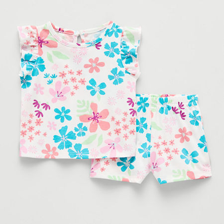 Click here for Okie Dokie Baby Girls 2-pc. Short Set  Newborn  Wh... prices