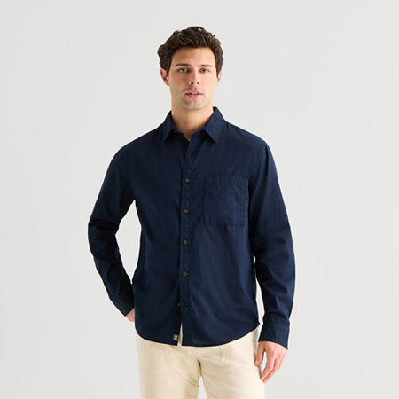 Click here for mutual weave Mens Long Sleeve Regular Fit Button-D... prices