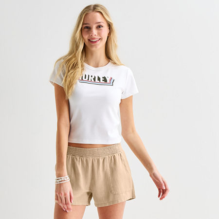 Click here for Hurley Womens Juniors Crew Neck Short Sleeve Fitte... prices