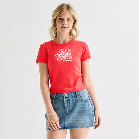 Click here for Hurley Womens Juniors Crew Neck Short Sleeve Fitte... prices