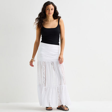 Click here for Forever 21 Womens Juniors Maxi Skirt  Small  White prices