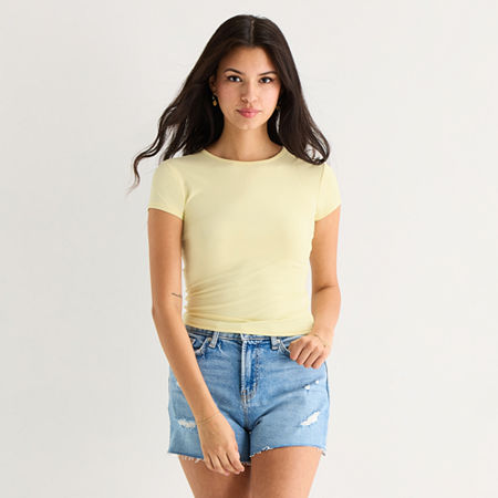 Click here for Arizona Womens Juniors Round Neck Short Sleeve T-S... prices