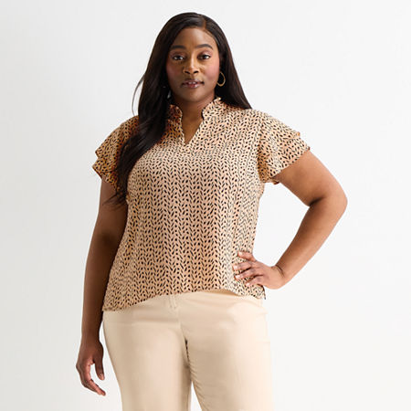 Click here for Liz Claiborne Womens Plus Blouse  3x  Beige prices