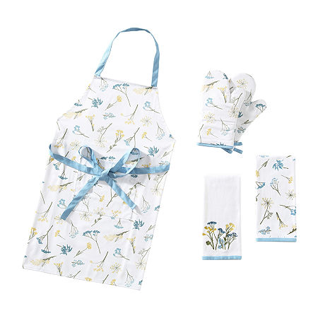 Click here for Lenox Wildflower Kitchen Gift Set Apron  One Size... prices