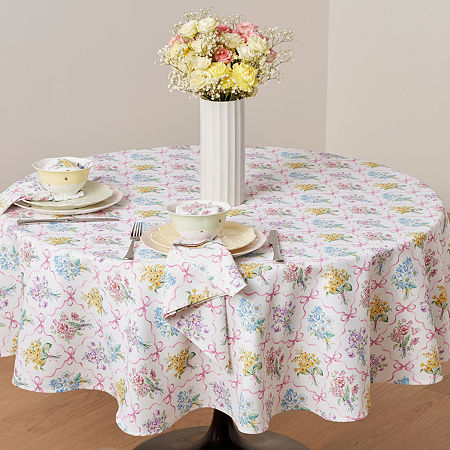 Click here for Lenox Bouquet Ribbon Round Tablecloth  70 - White prices