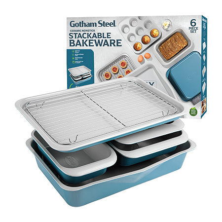 Click here for 6-Piece Nonstick Stackable Nesting Bakeware Set -... prices