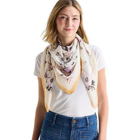 Click here for Collection Xiix Floral Square Scarf  One Size  Bei... prices