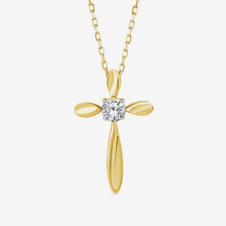 Click here for Cross (F/Si2) Womens 1/4 CT. T.W. Lab Grown White... prices